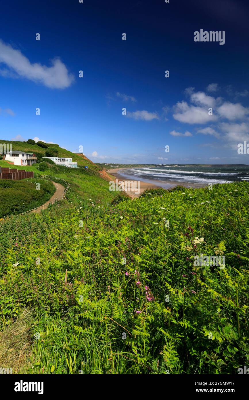 View over the coast from Hunmanby Gap towards Filey, North Yorkshire ...