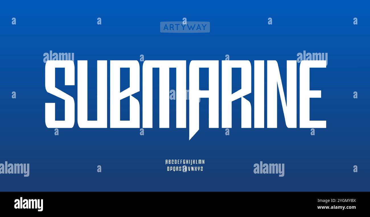 Bold tall alphabet, angular condensed letters, strong narrow font for ...