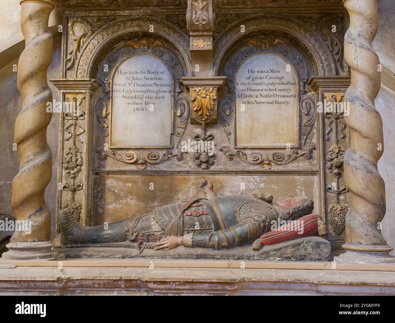 Sir John Newton’s monument in Bristol cathedral, Bristol, England, UK ...
