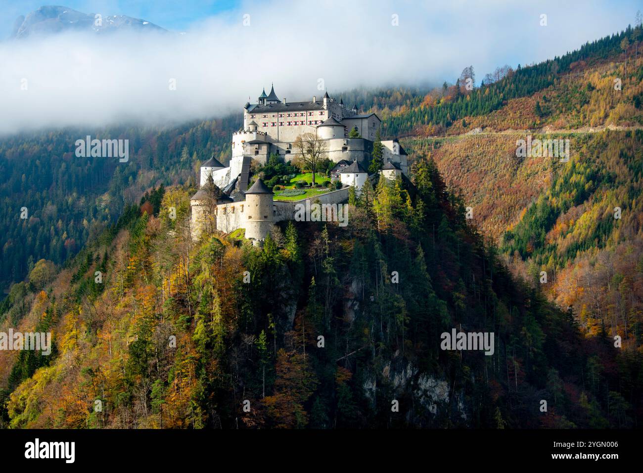 Medieval Hohenwerfen Castle - Austria Stock Photo - Alamy
