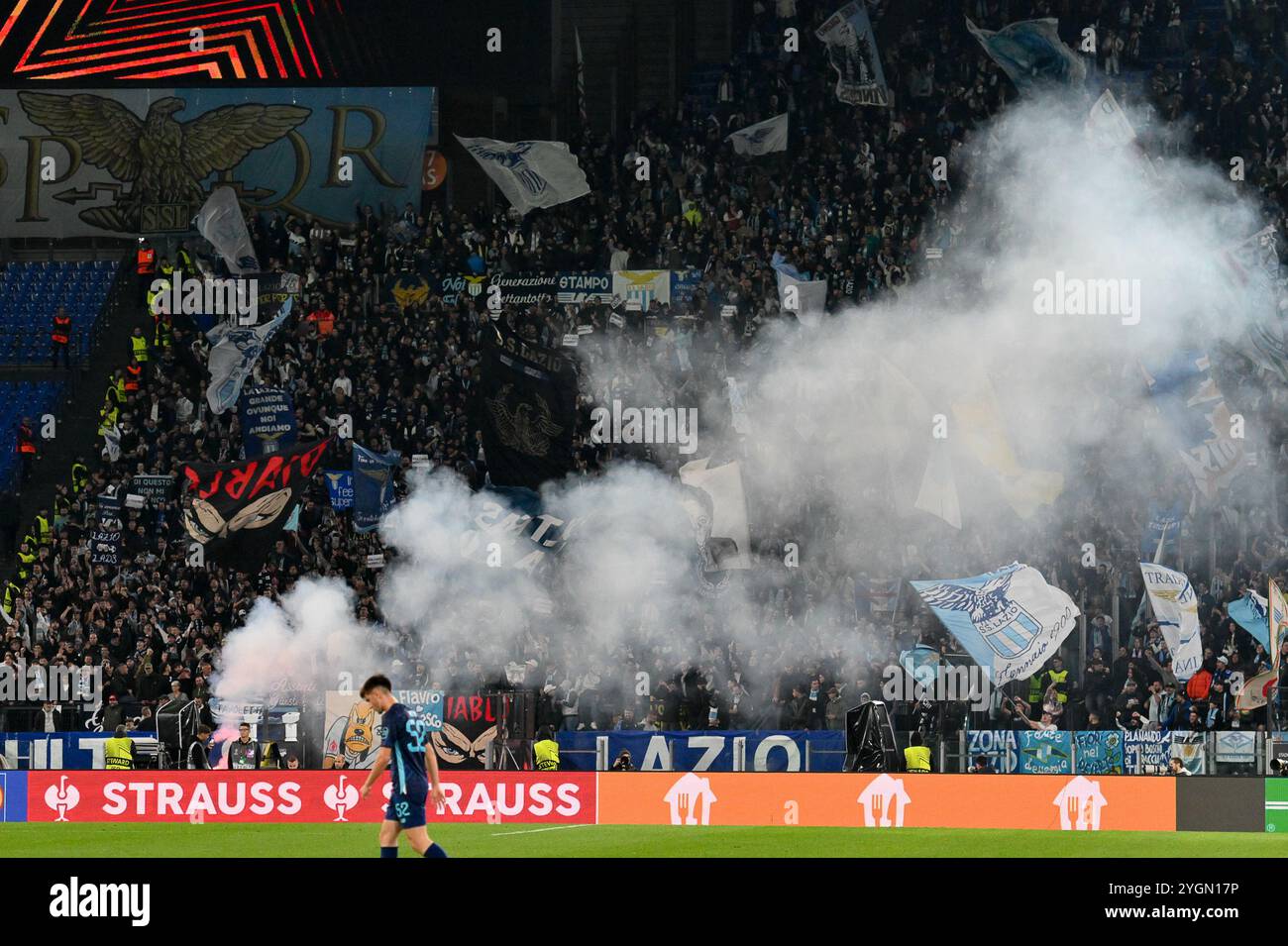 Lazio supporters uefa olimpico hi-res stock photography and images - Alamy