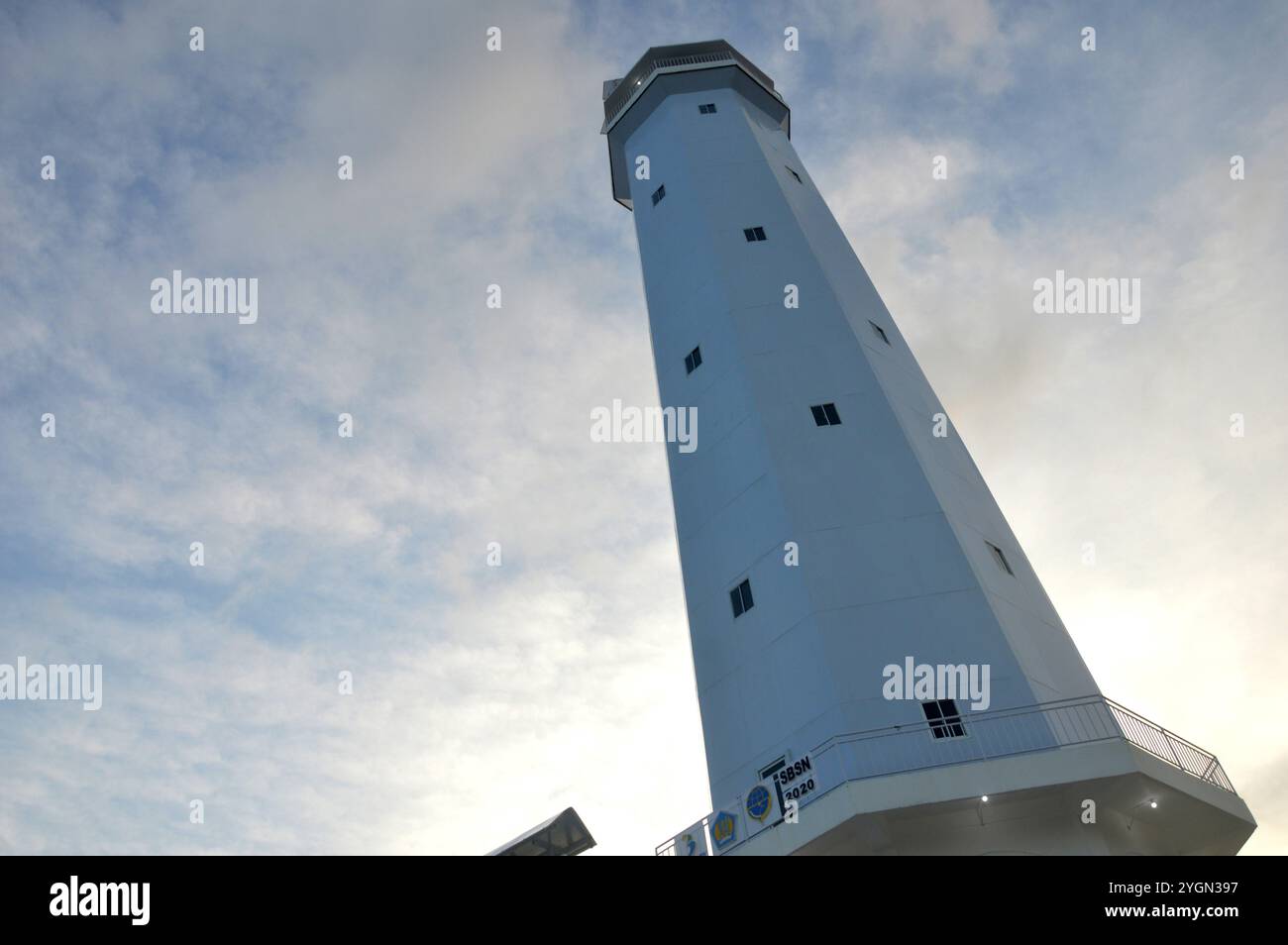 The white tower of the Tanjung Batu Tarakan lighthouse - Indonesia ...