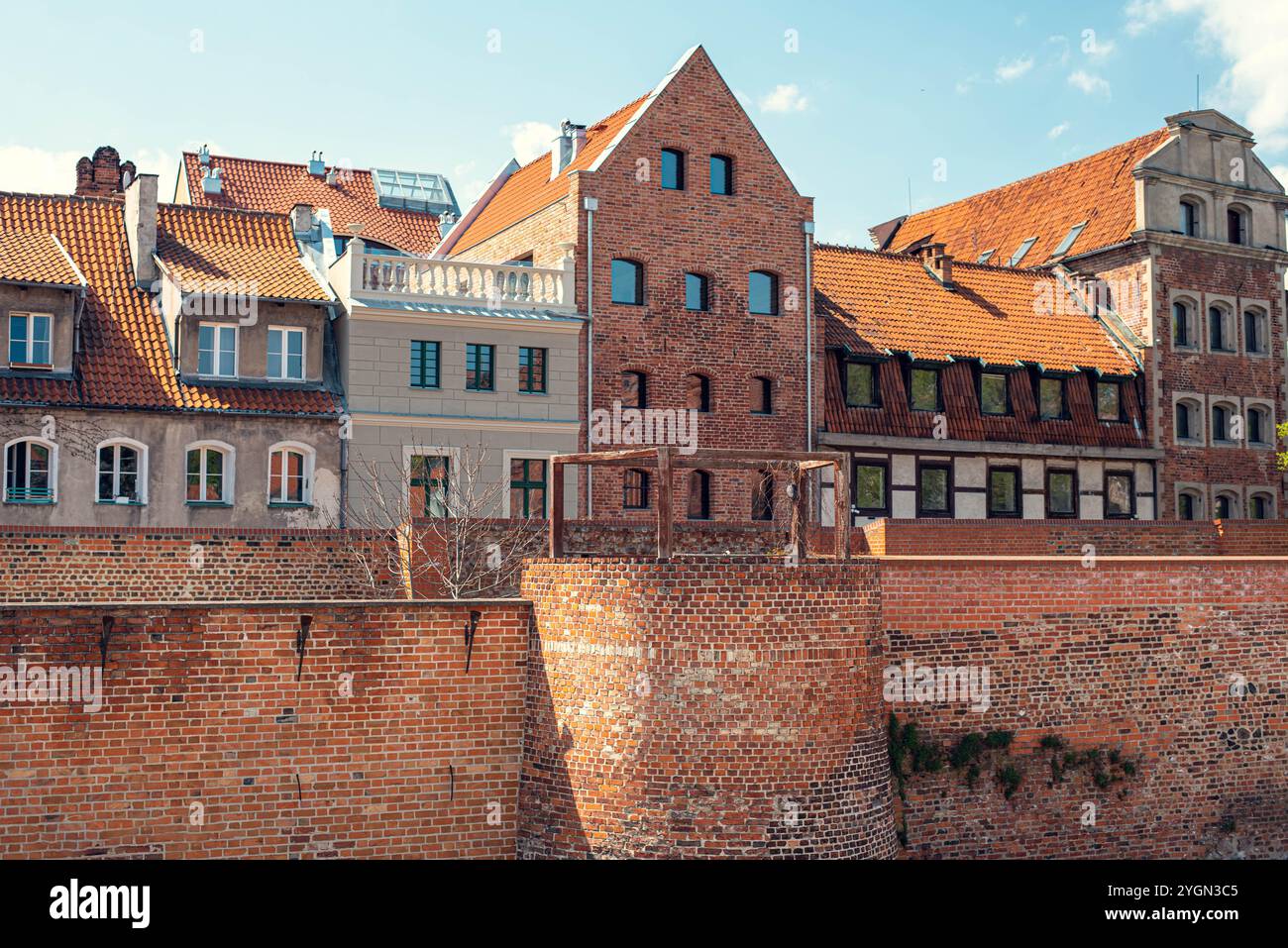 Medieval city walls of Torun, Poland, showcasing well-preserved ...