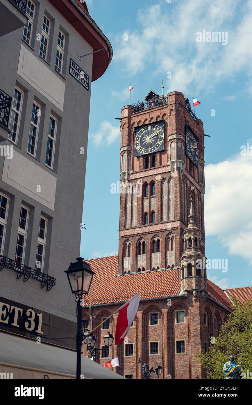 The Old Town City Hall in Toruń, Poland, is a stunning Gothic building ...