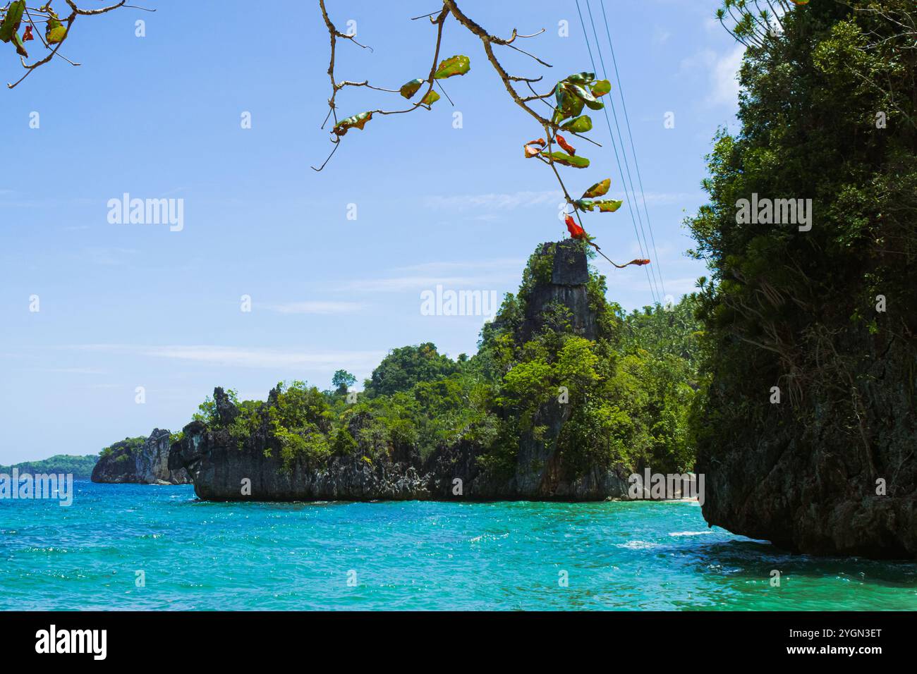 Blue sky over the tropical island. Calatrava, Romblon, Philippines ...
