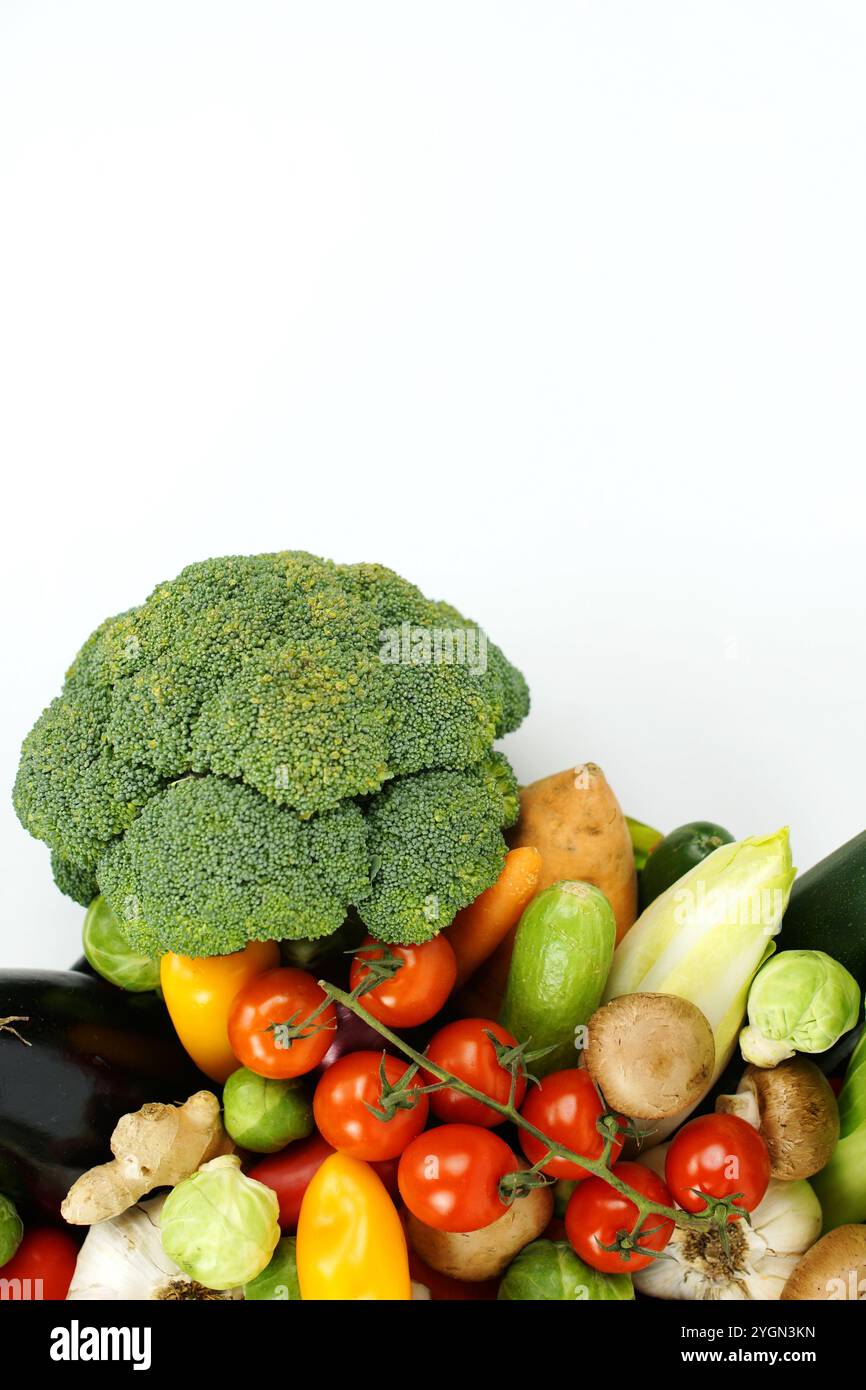 Colorful vegetables like broccoli eggplant hi-res stock photography and ...