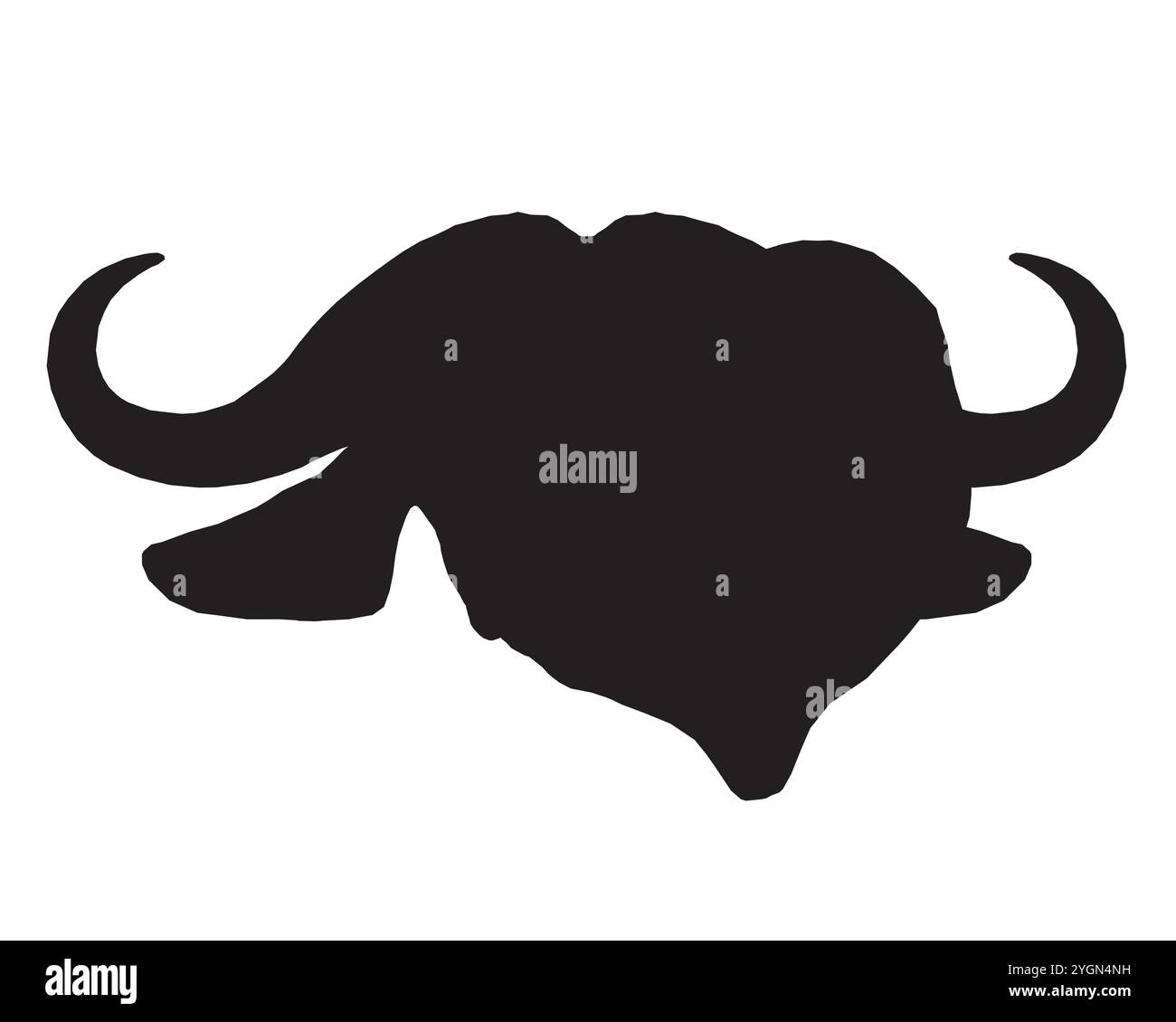 Vector of a buffalo head silhouette design on white background. Wild ...