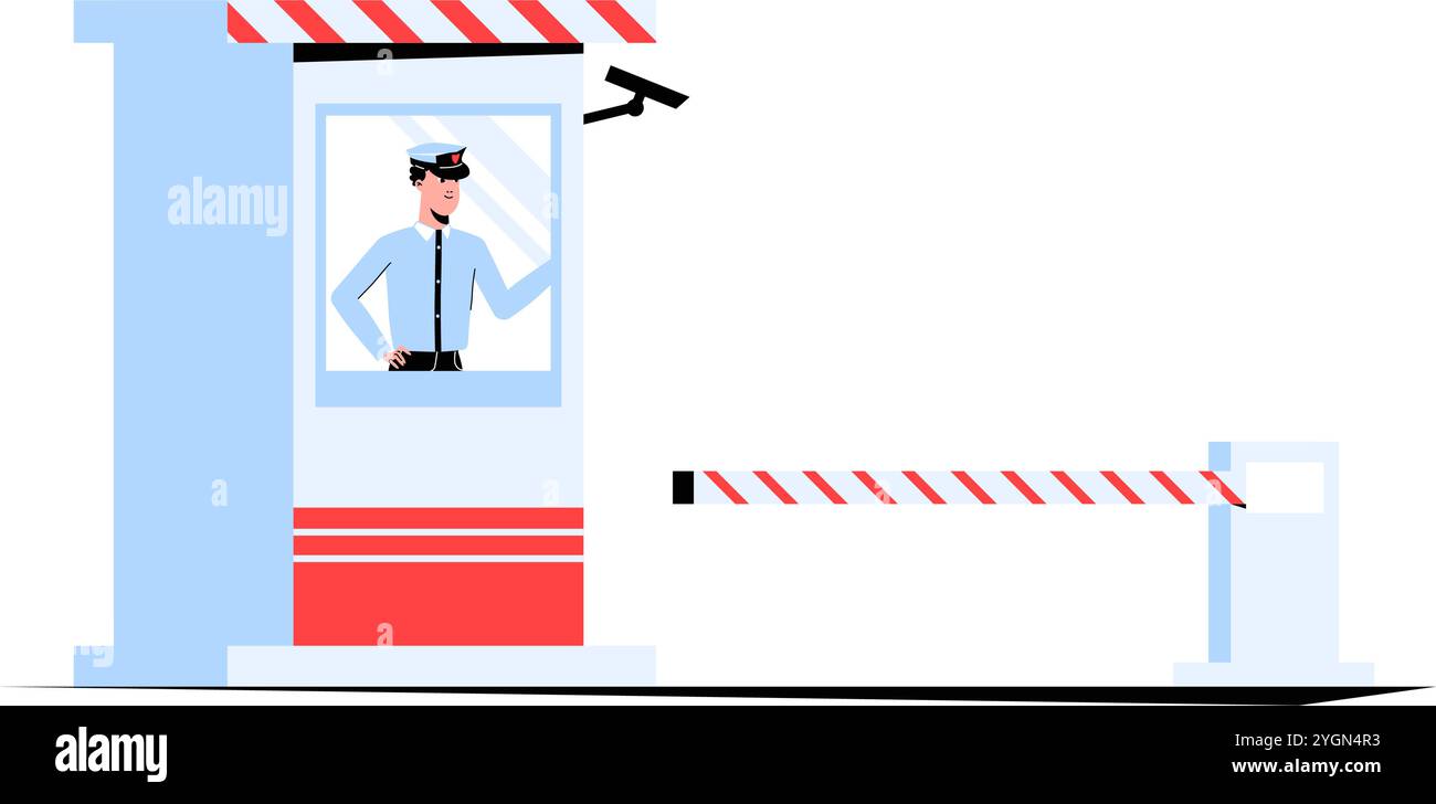 Entry control point building Cut Out Stock Images & Pictures - Alamy