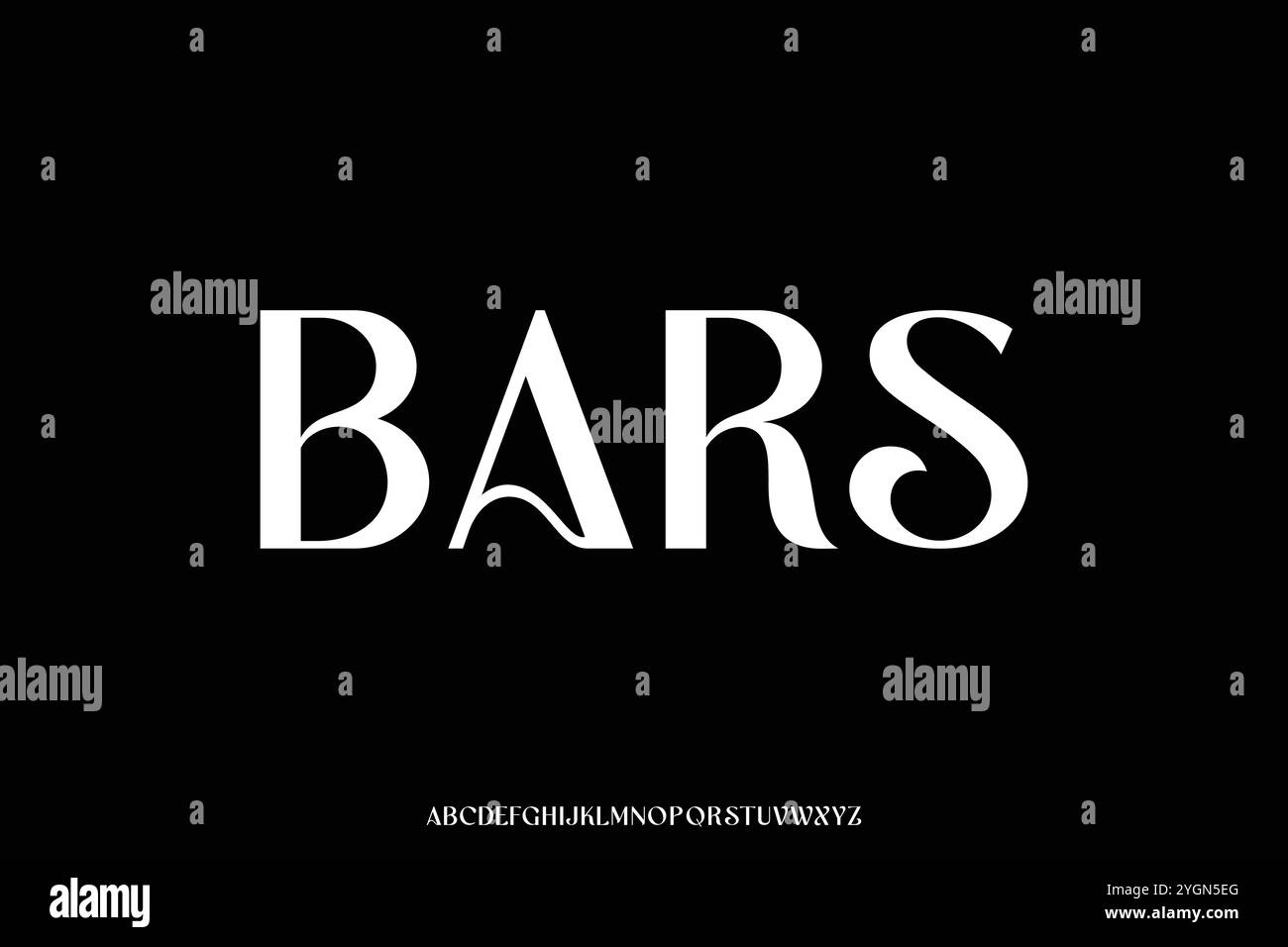 Elegant clean decorative sans serif alphabet display font vector Stock Vector Image & Art - Alamy