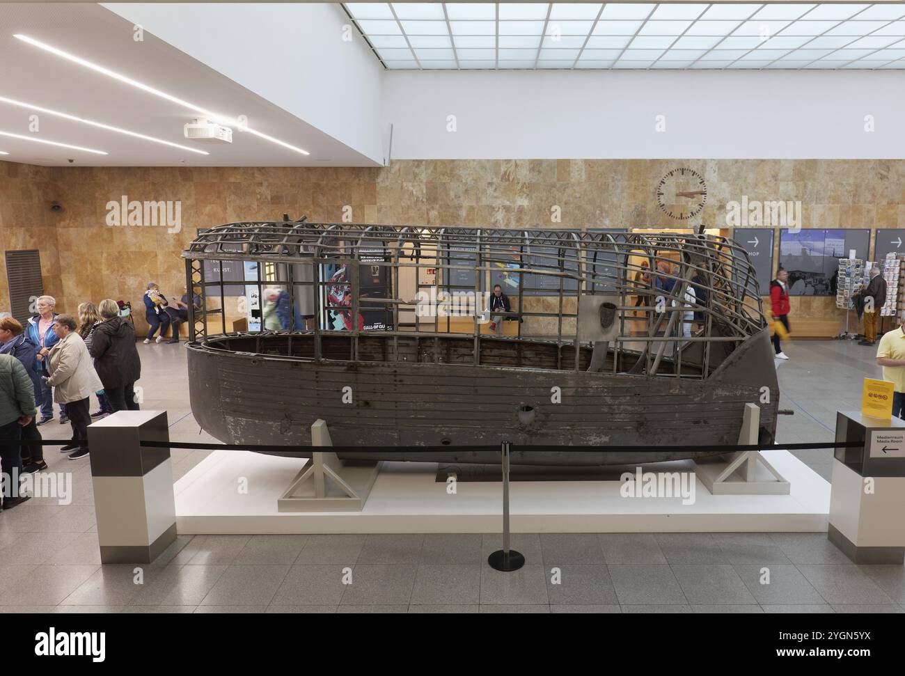Engine nacelle of a Zeppelin airship, entrance hall of the Zeppelin ...