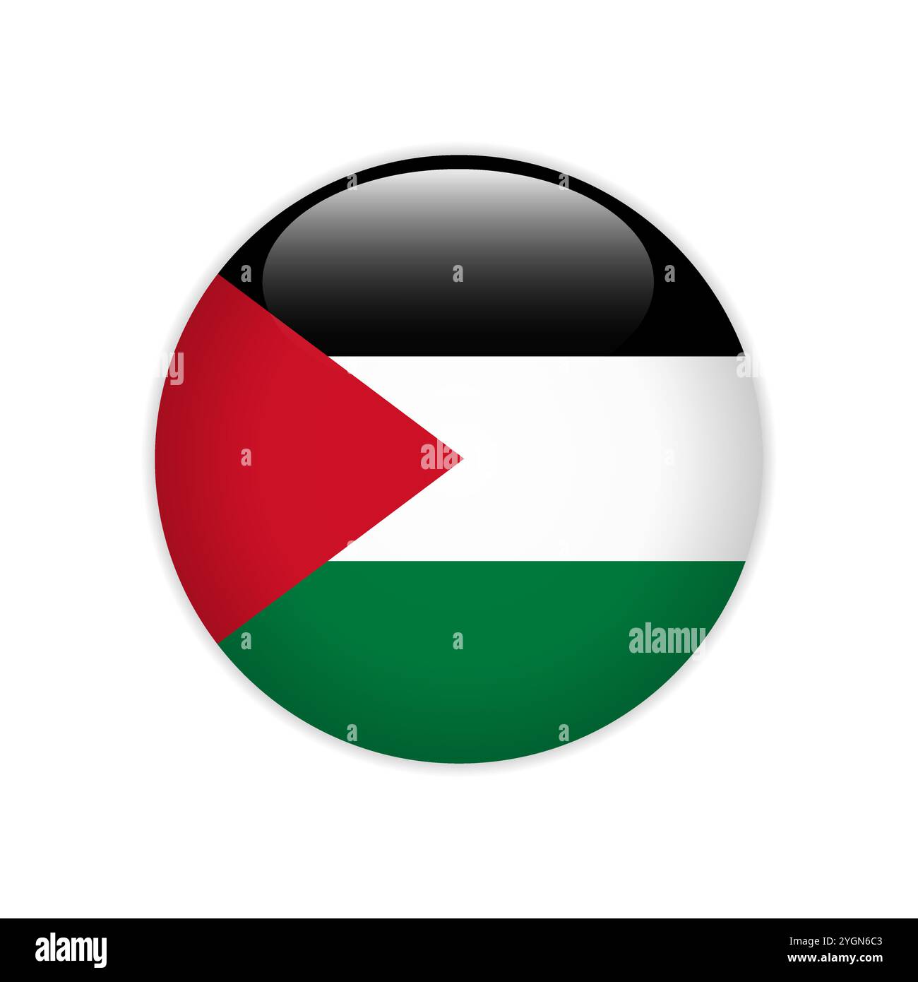 Palestine flag button map Cut Out Stock Images & Pictures - Alamy