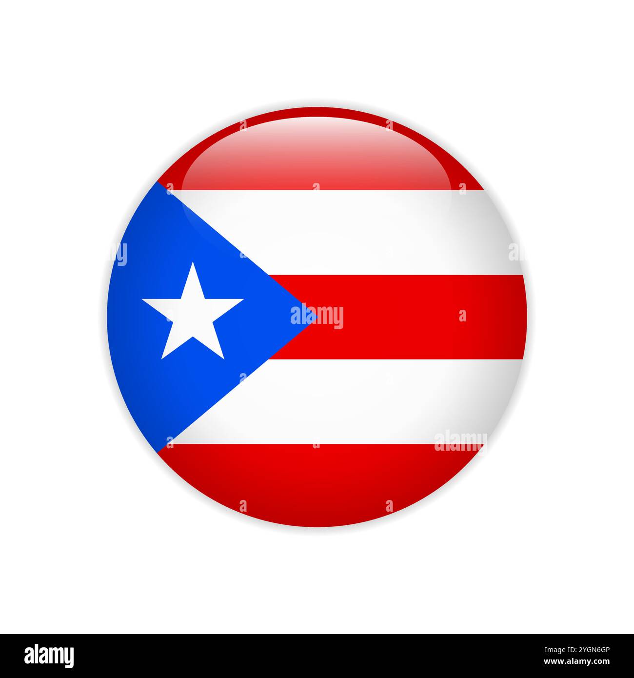 Puerto Rico flag on button Stock Vector Image & Art - Alamy