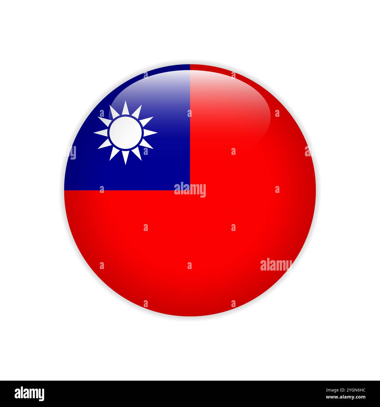 China flag glossy circle Stock Vector Images - Alamy