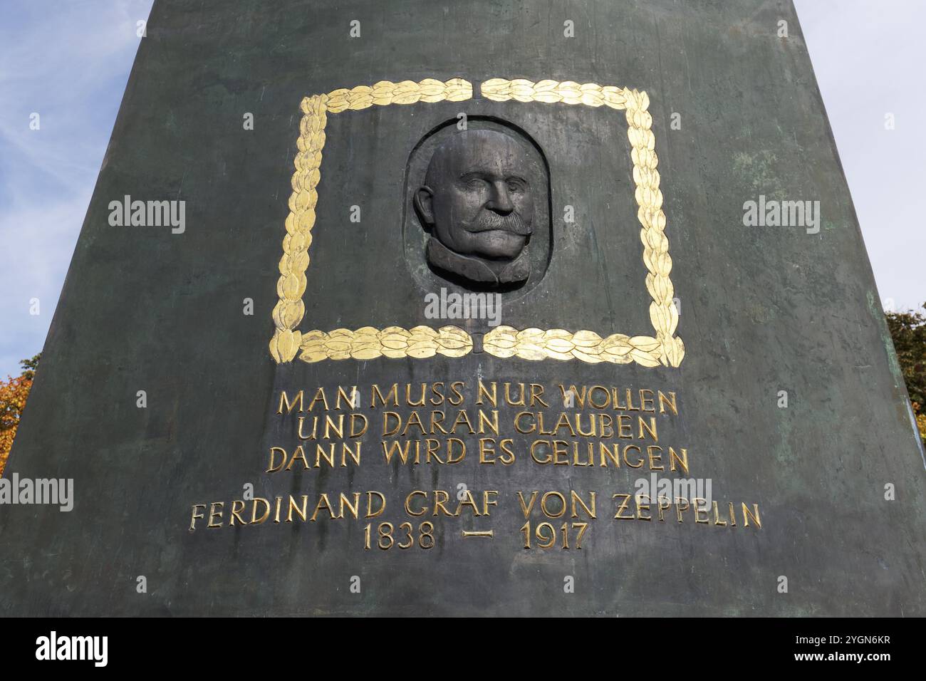 Ferdinand Graf von Zeppelin memorial, aviation pioneer, Friedrichshafen ...