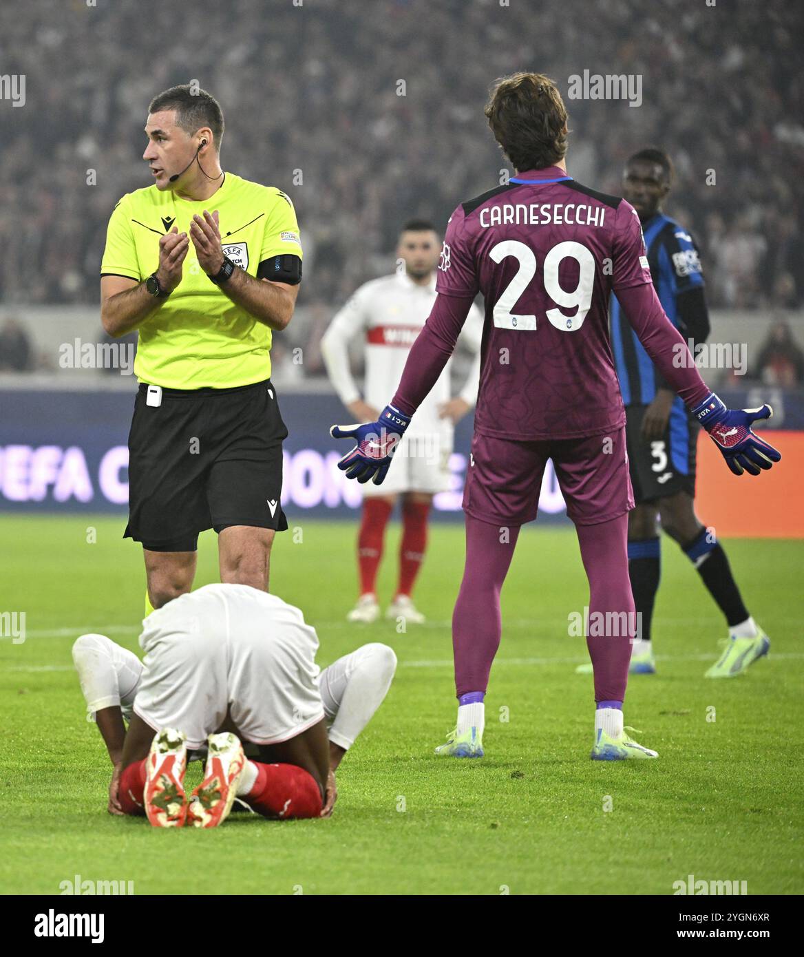 Referee Referee Rade Obrenovic (SVN) Gesture Gesture only ball played ...