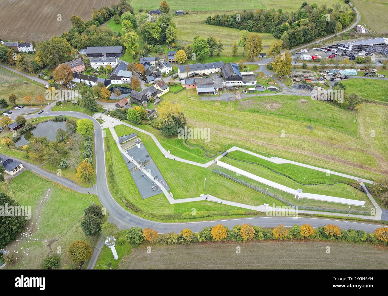 German-German Museum Moedlareuth, with a detailed replica of the Wall ...