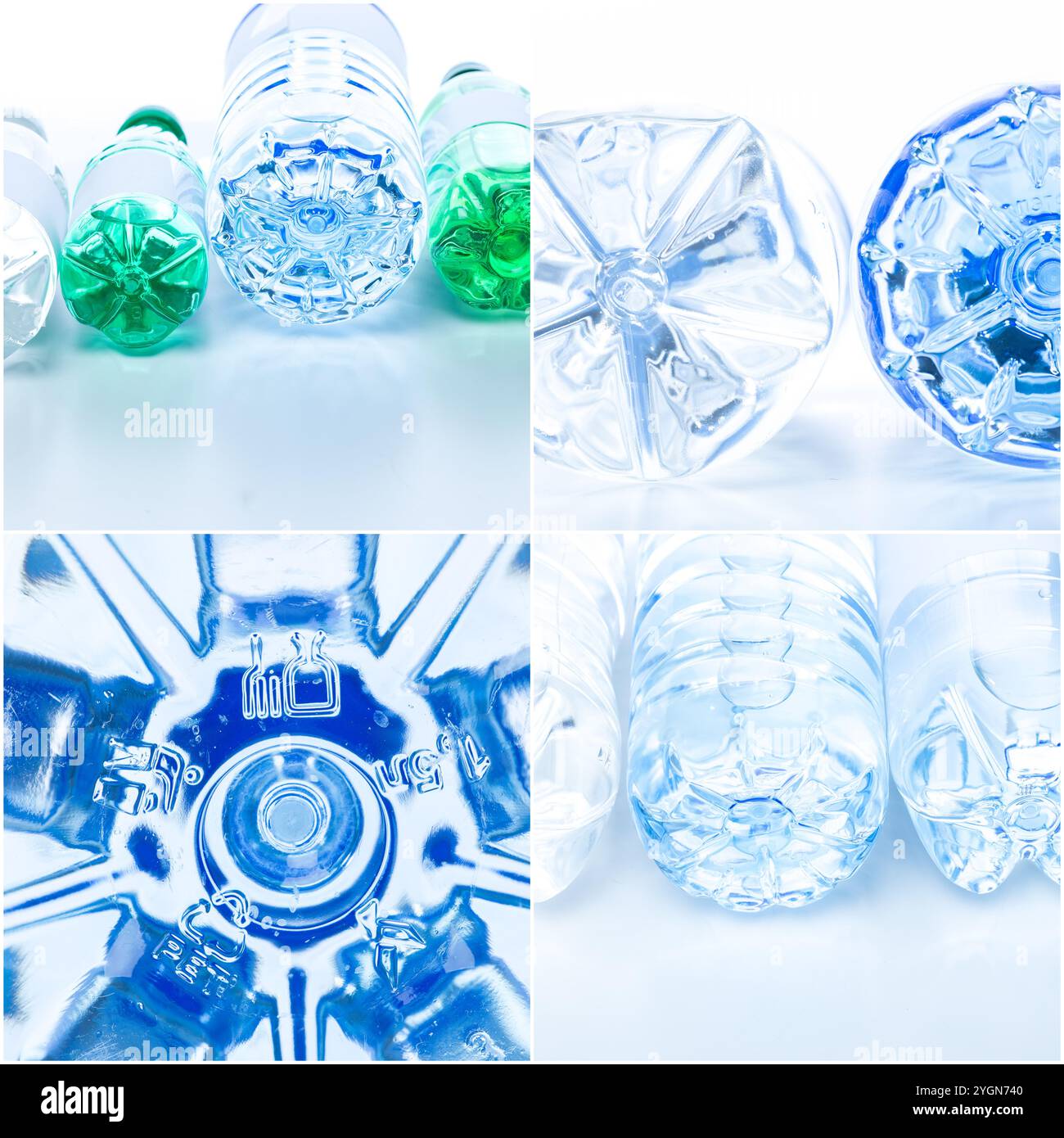 Collage of water bottles Stock Photo - Alamy