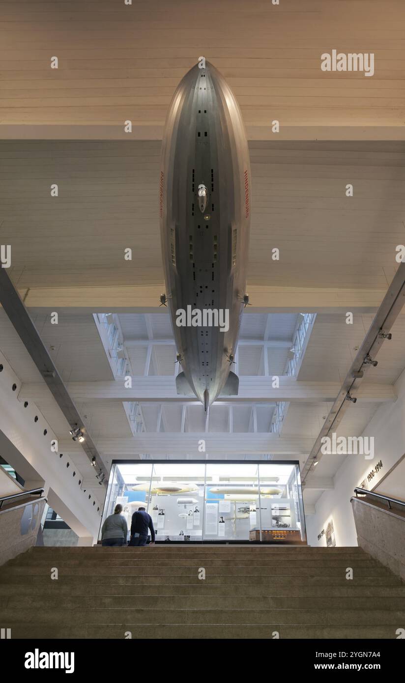 Model of the Hindenburg, Zeppelin airship LZ 129, stairway to the ...