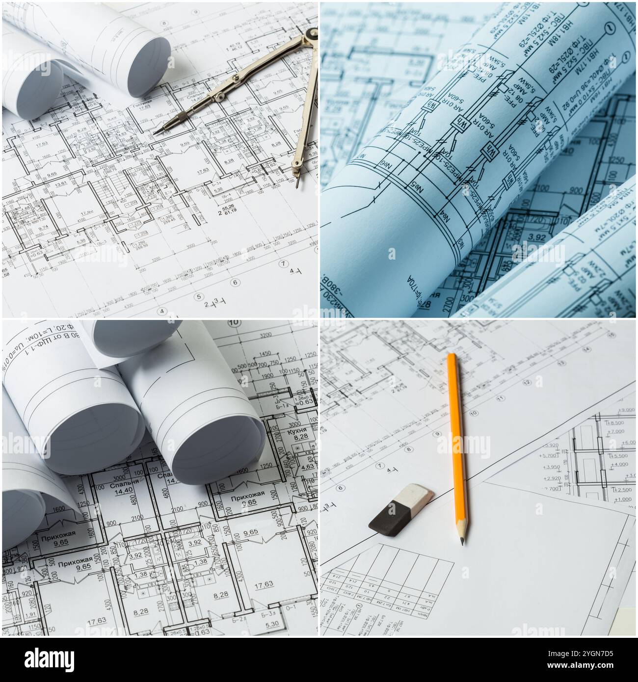 Collage of photos of drawings Stock Photo - Alamy