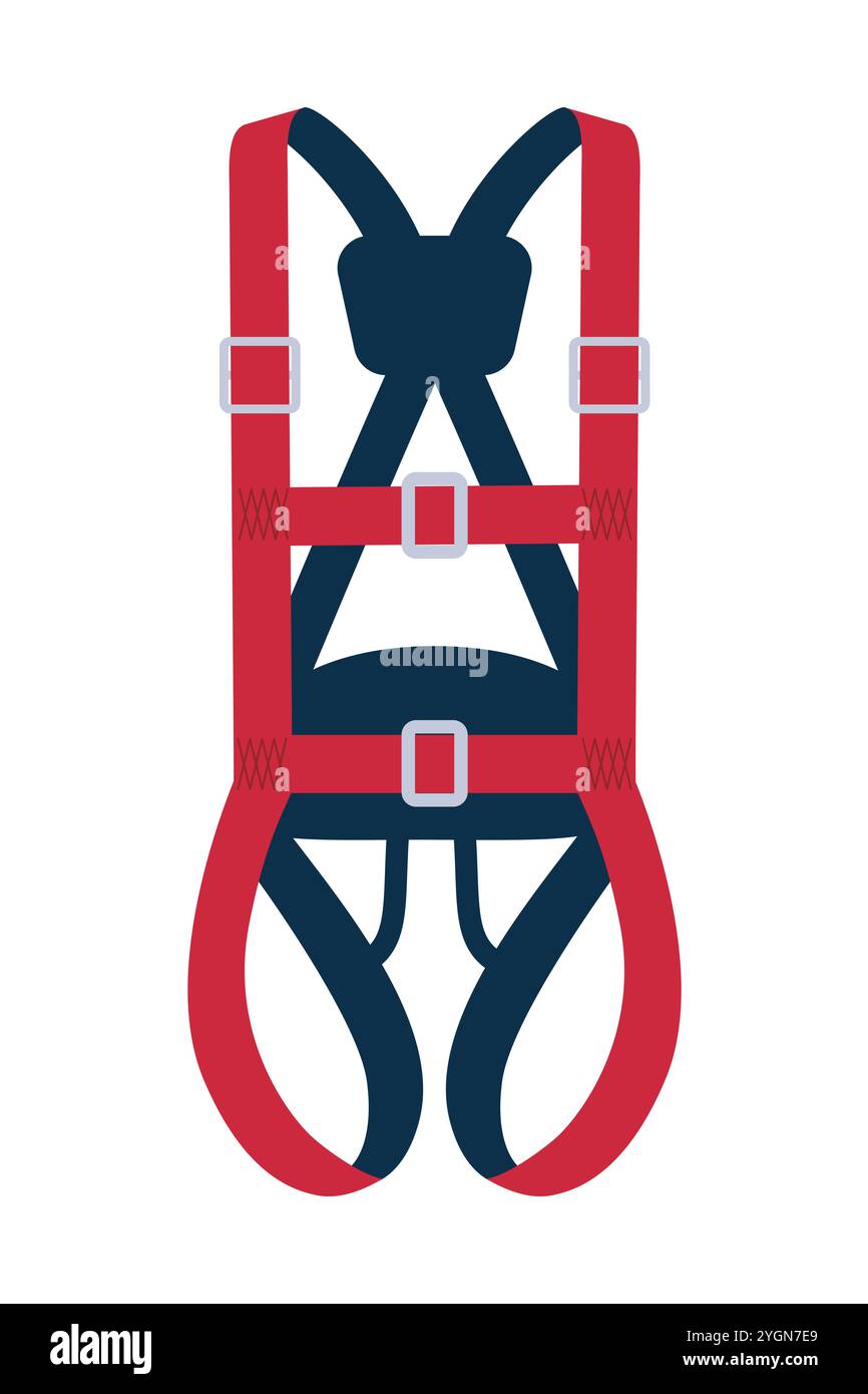 Construction worker safety harness Stock Vector Images - Alamy