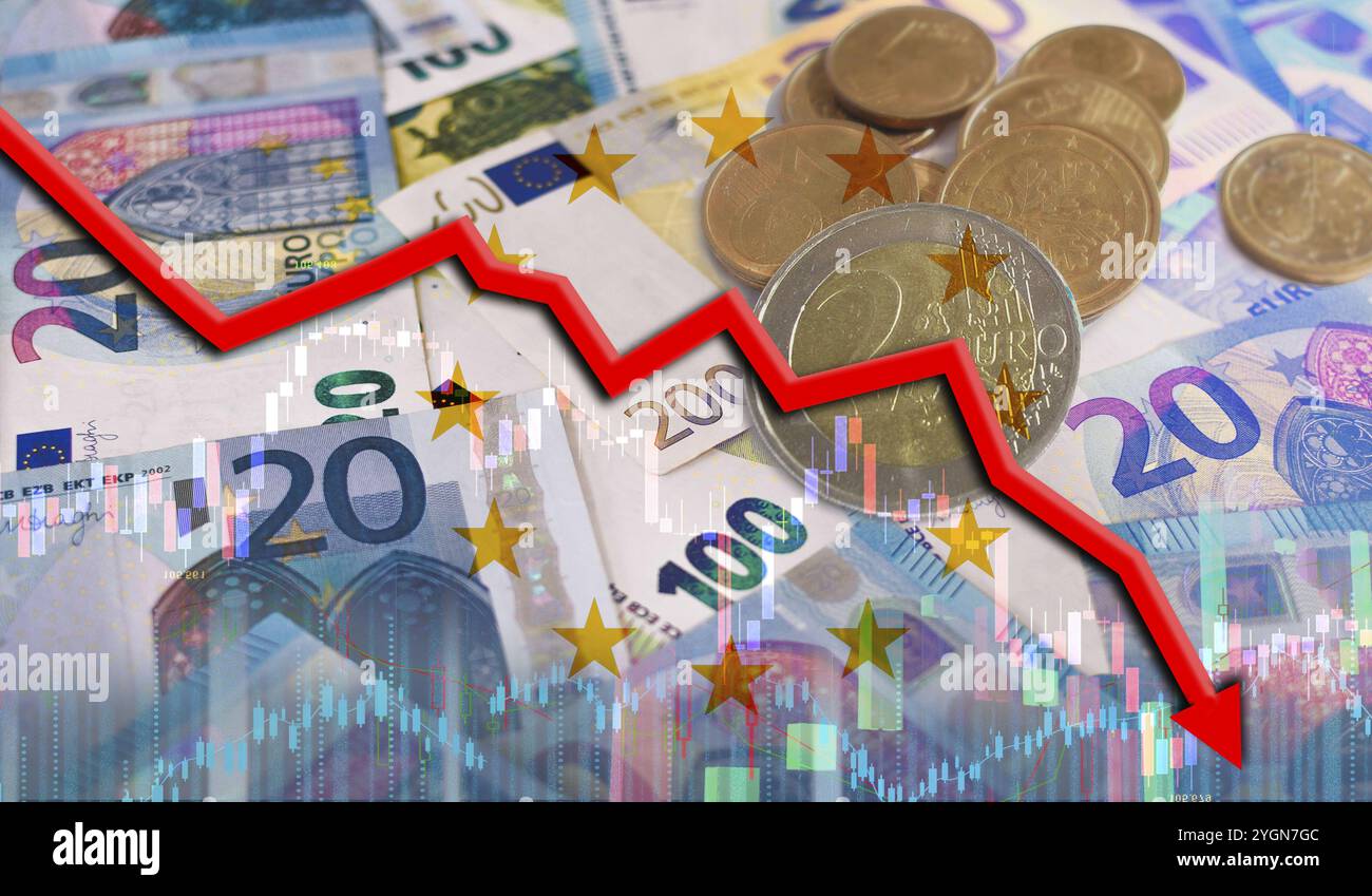 Euro money financial graph hi-res stock photography and images - Alamy