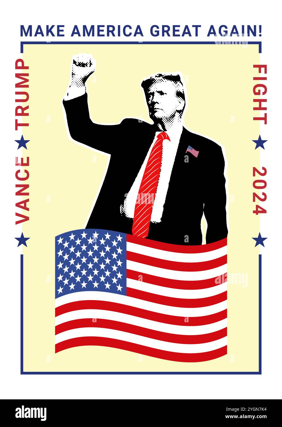 Poster Donald Trump election campaign slogan Make America Great Again ...