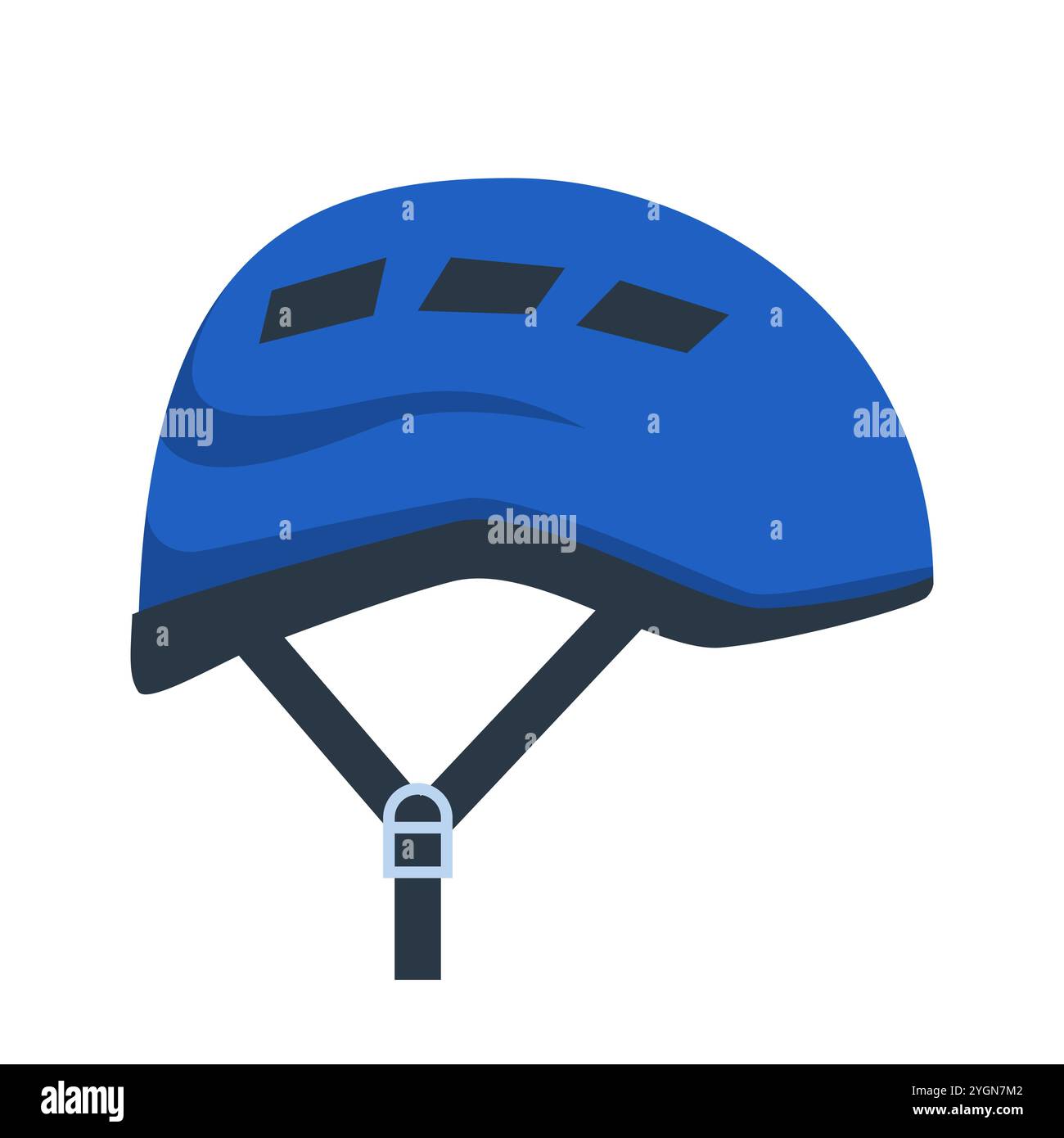 Climbing helmet in flat design. Alpinism protection headwear with ...