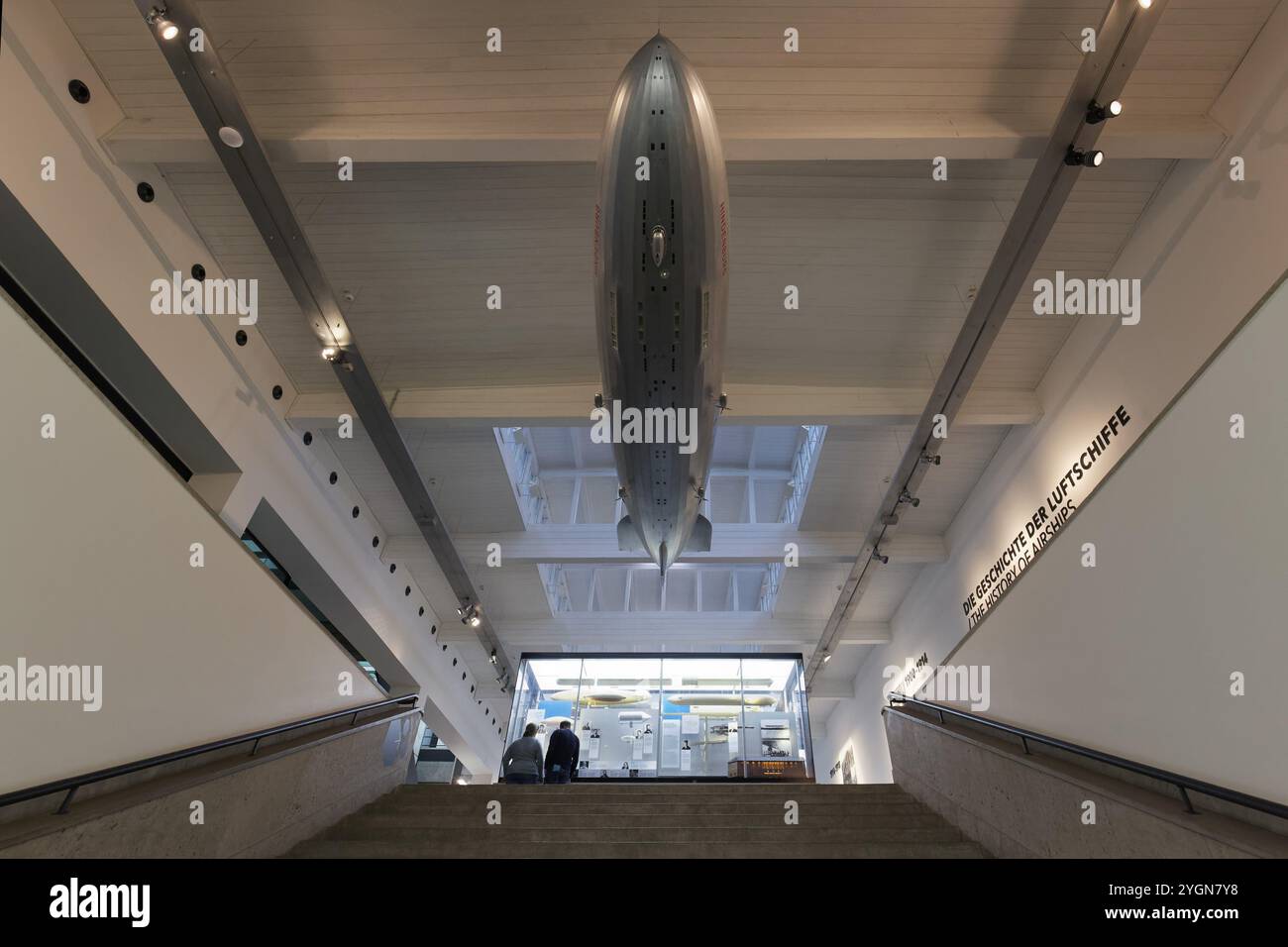 Model of the Hindenburg, Zeppelin airship LZ 129, stairway to the ...