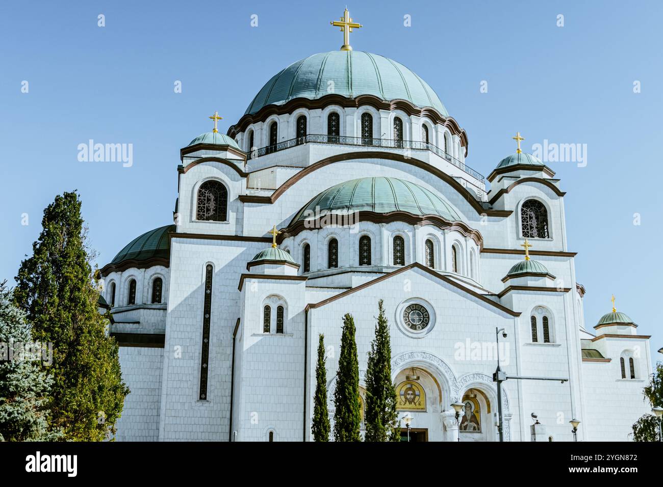 Belgrade, Serbia- 10162024: The Temple Of Saint Sava outdoor interior ...
