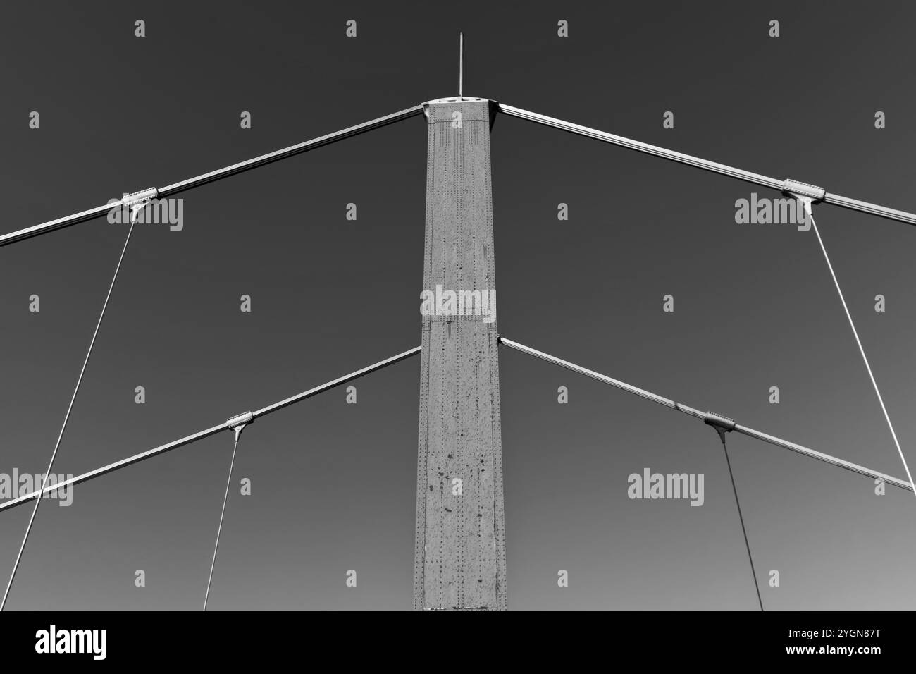 Friedrich Ebert Bridge, pylon, Rhine bridge from 1954, Duisburg, North ...