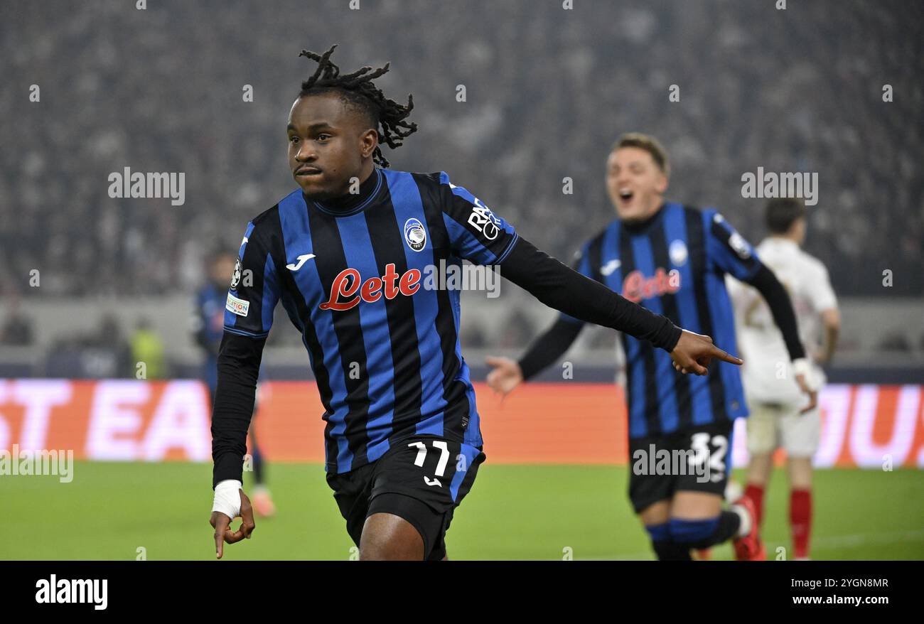 Goal celebration Ademola Lookman Atalanta BC Bergamo (11) Mateo Retegui ...