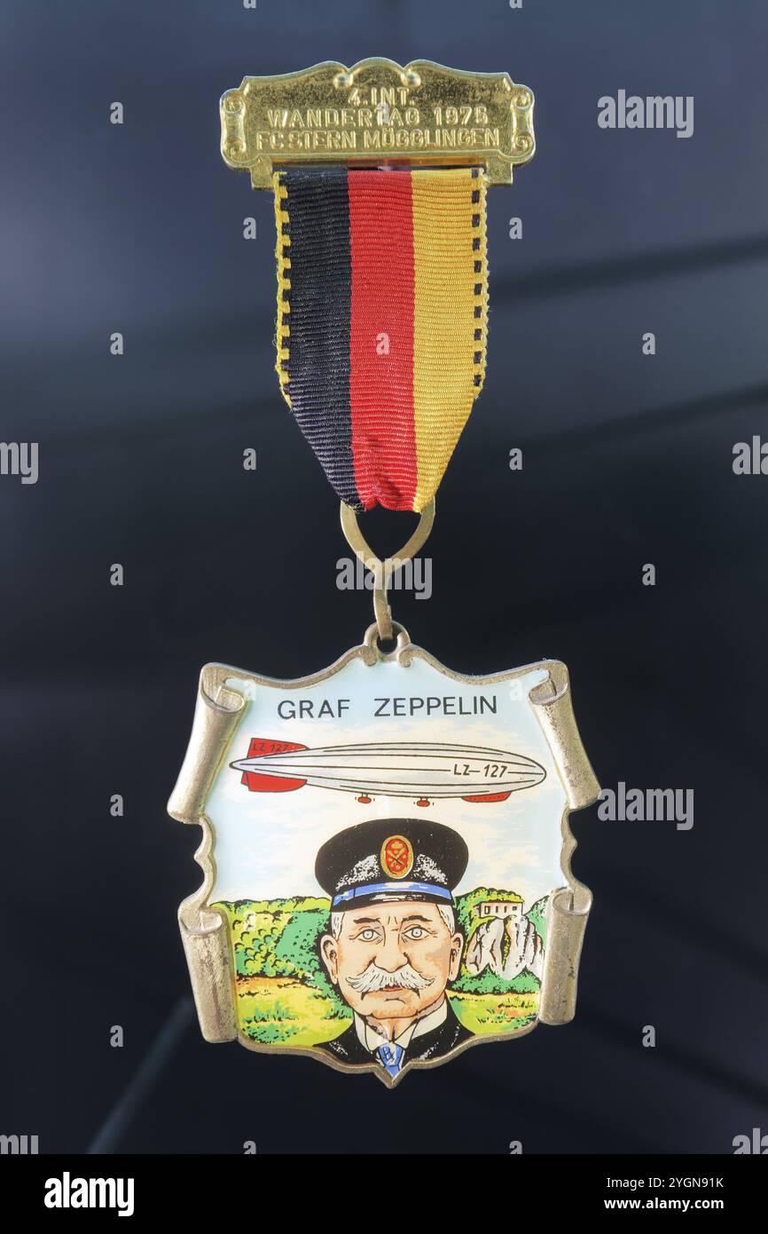 Commemorative medal with portrait of Count Zeppelin, Zeppelin Museum ...