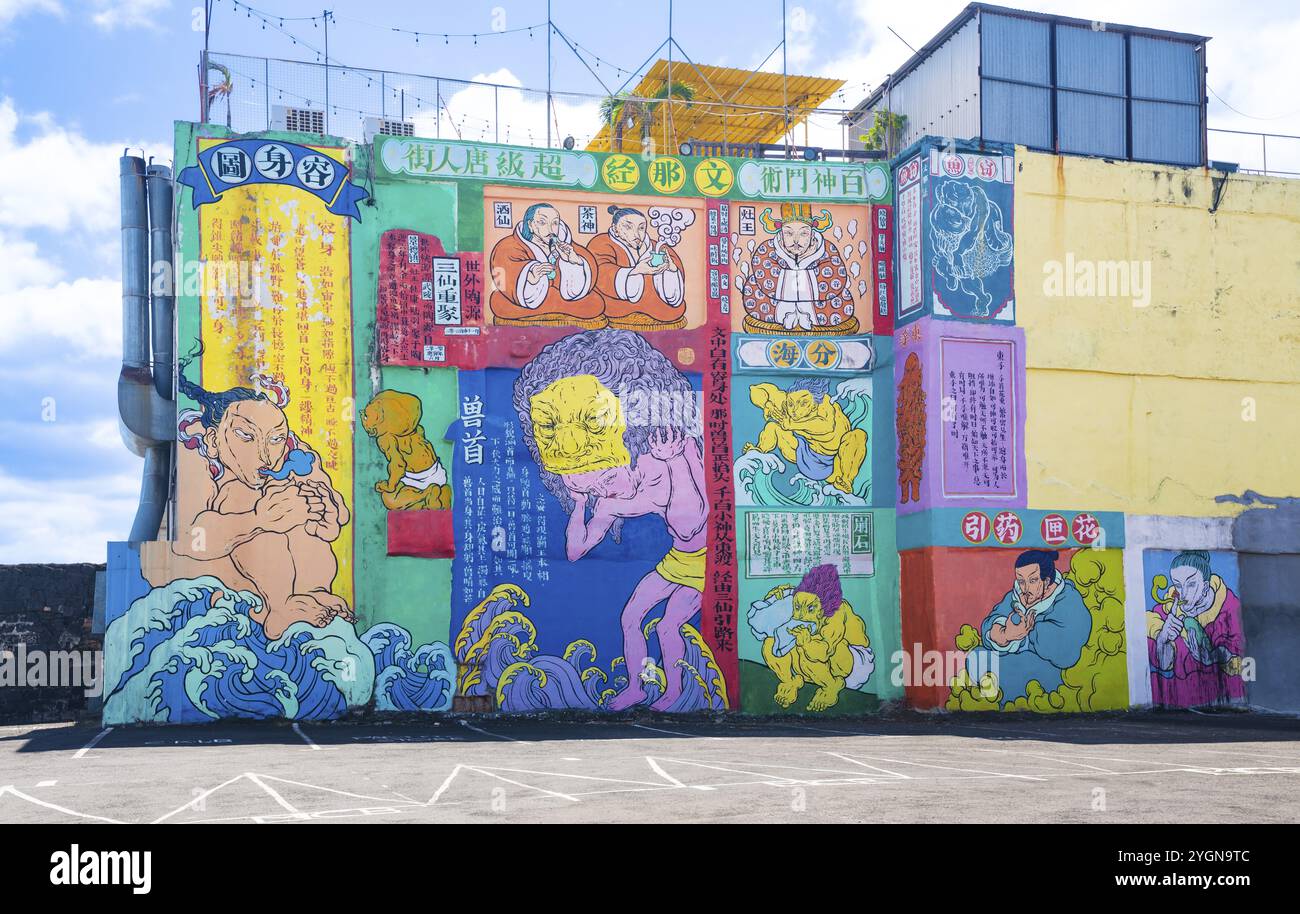 Mural, Chinese, old Chinese, graffiti, street art, Chinatown, Port ...