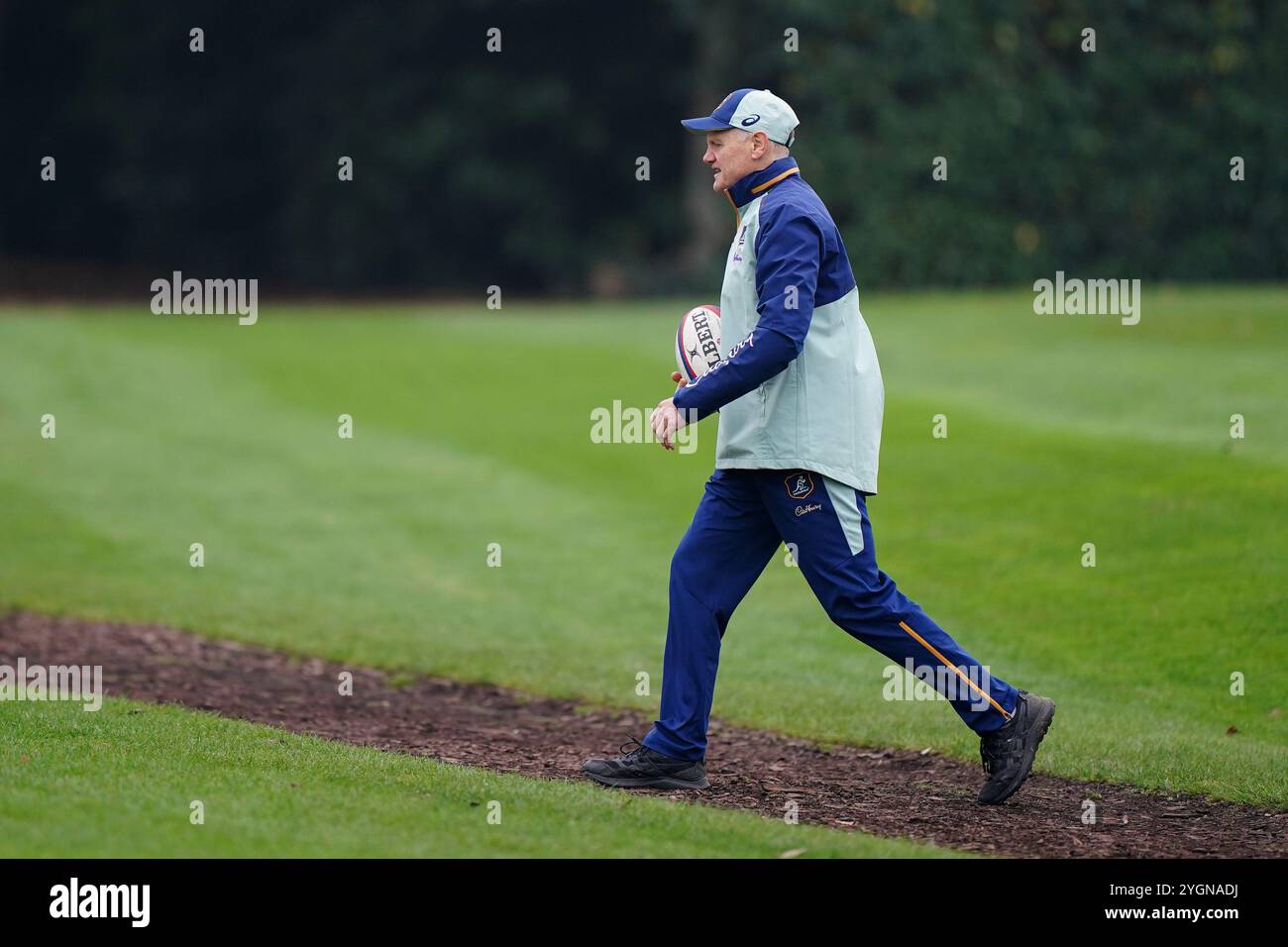 Australia head coach Joe Schmidt during a team run at The Lensbury ...
