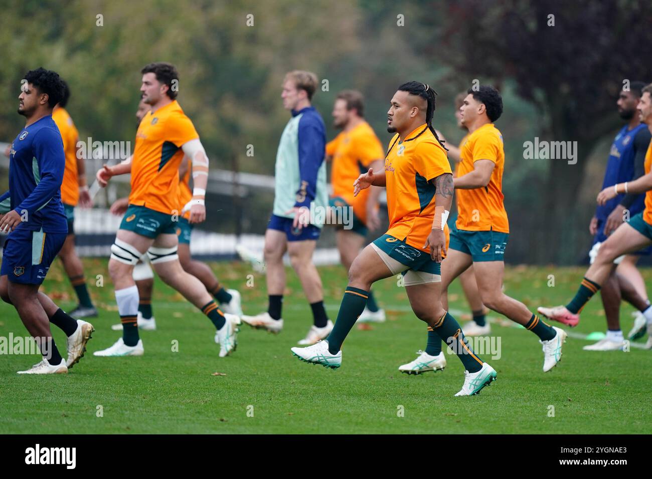 Australia's Brandon Paenga-Amosa during a team run at The Lensbury ...
