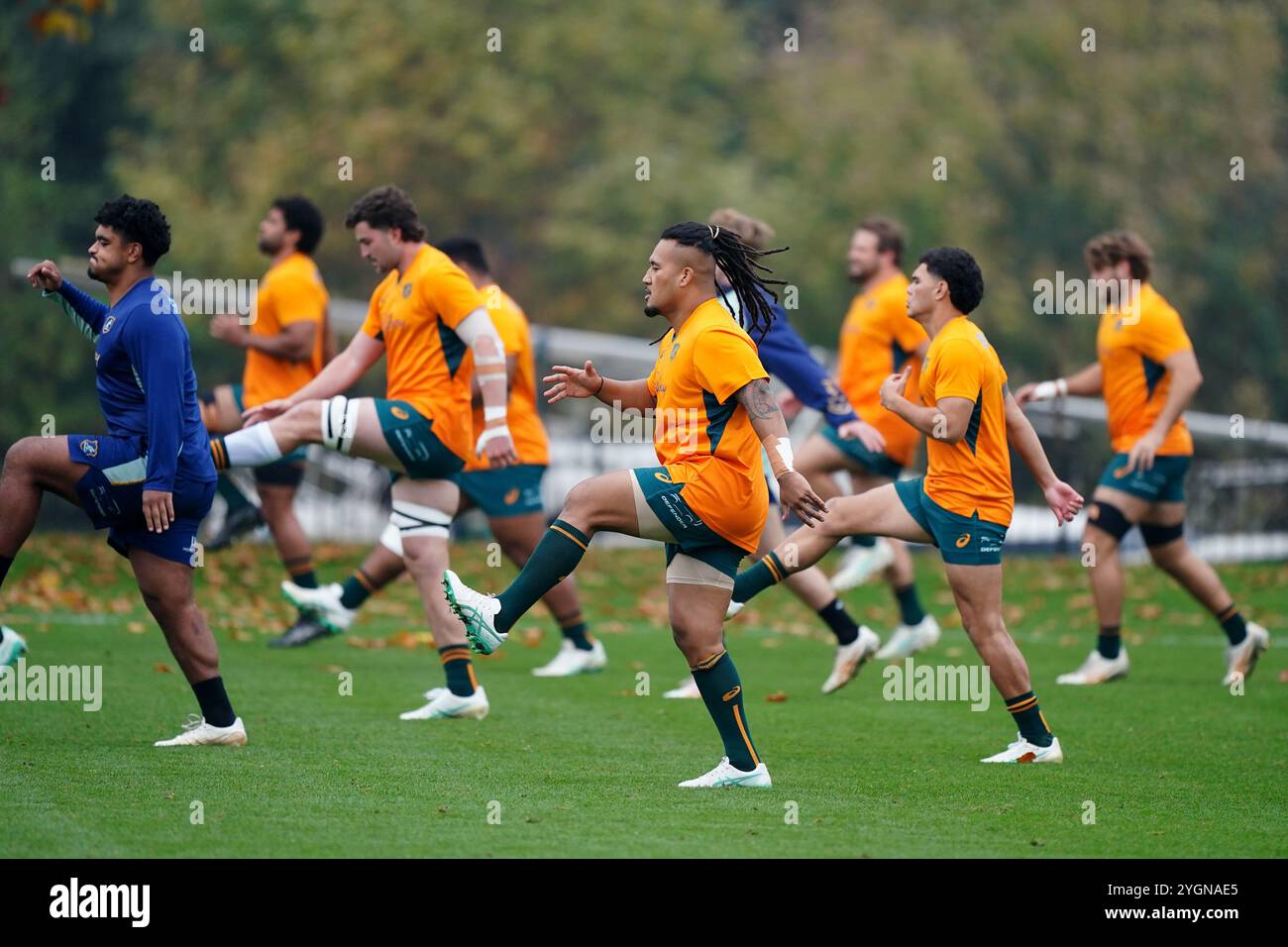 Australia's Brandon Paenga-Amosa during a team run at The Lensbury ...