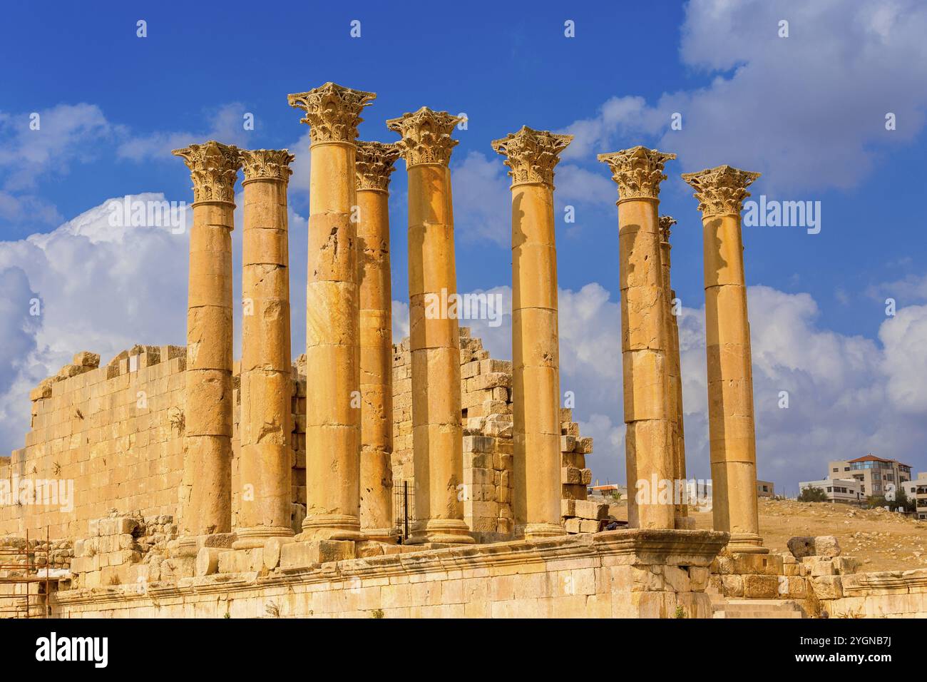 Jerash, Jordan Temple of Artemis in the ancient Roman city of Gerasa ...