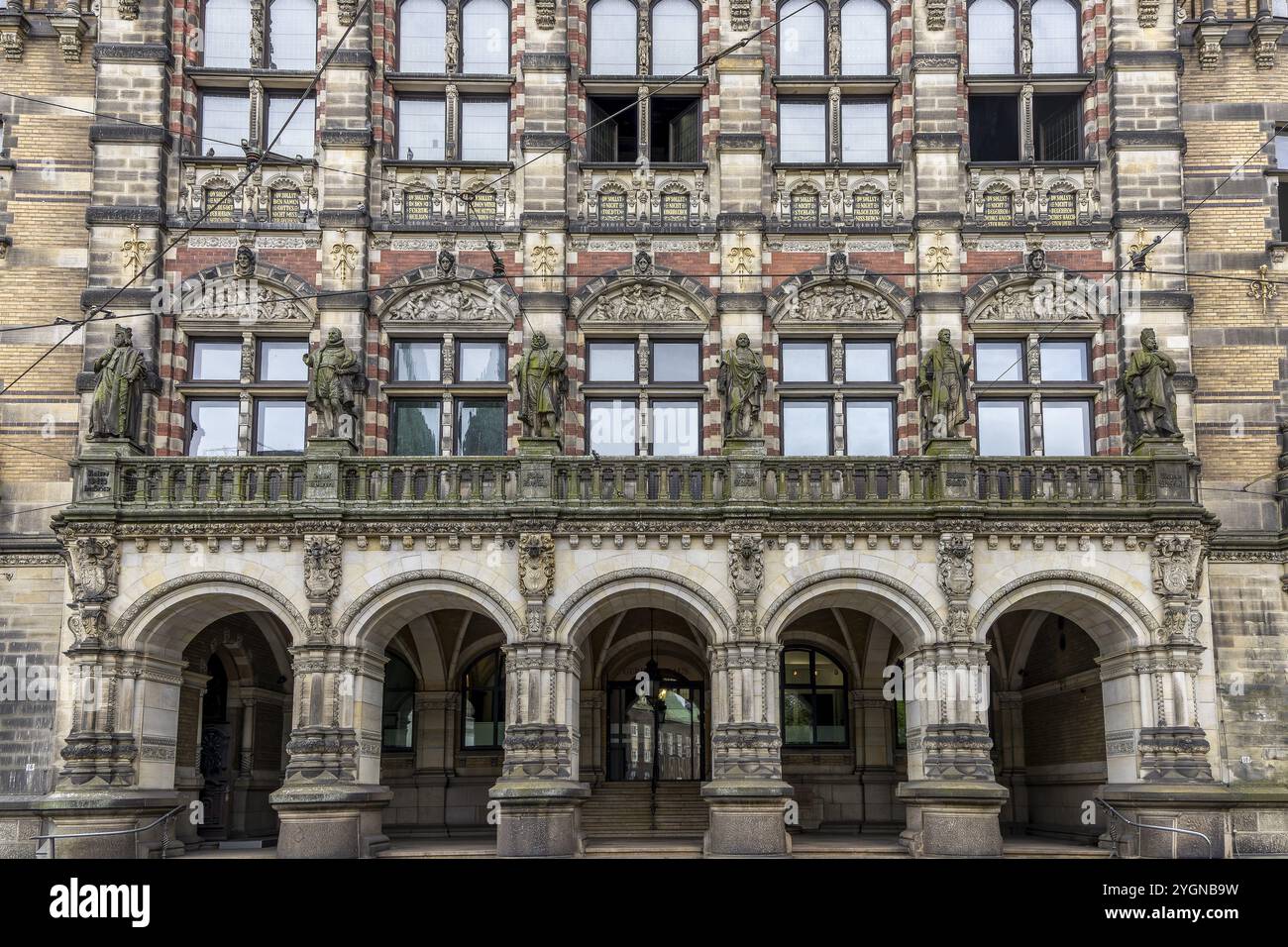 Bremen District Court building in historicist style with decorative ...