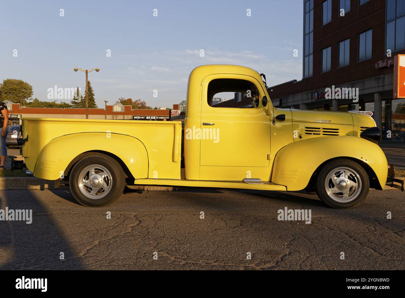 Automobile, car show, yellow pickup, custom made vintage car, Province ...