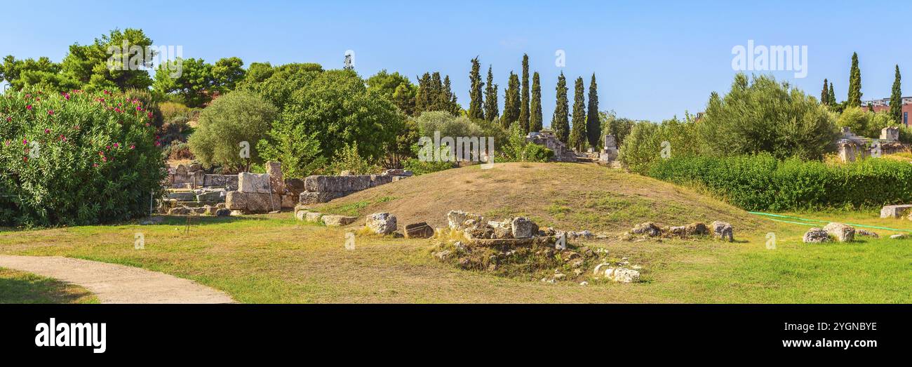 Athens, Greece remains of ancient Kerameikos Quarter, stone ruins Stock ...