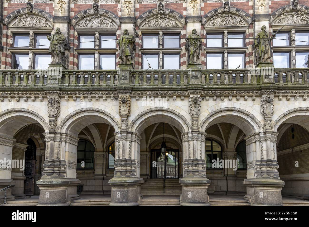 Bremen District Court building in historicist style with decorative ...