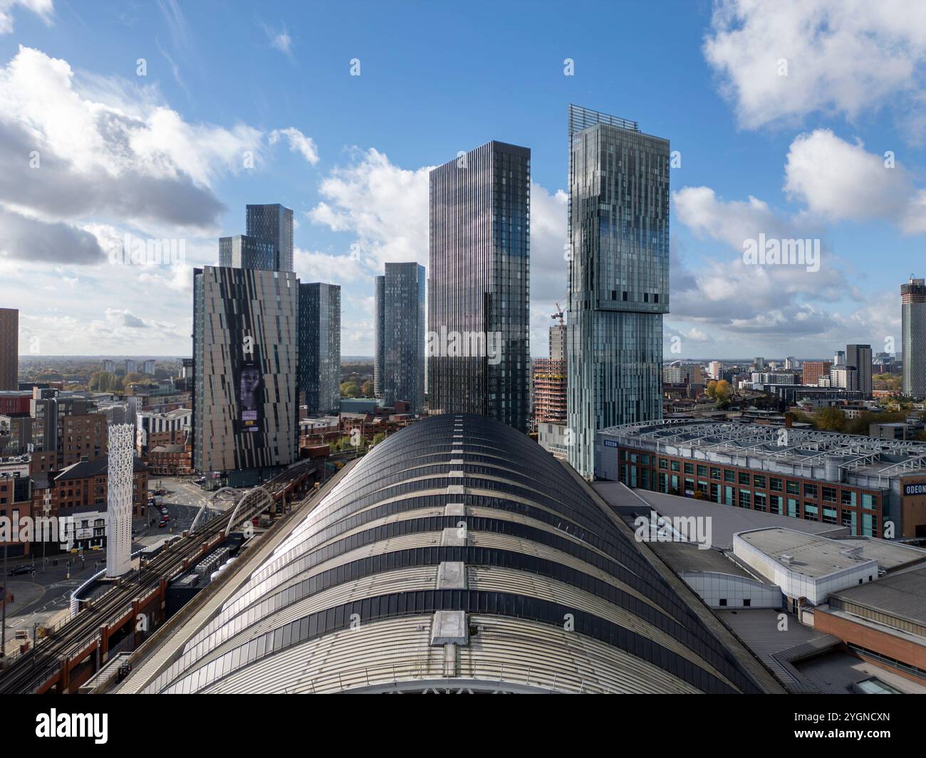 Viadux, Axis and Beetham Tower buildings, Manchester, England Stock ...