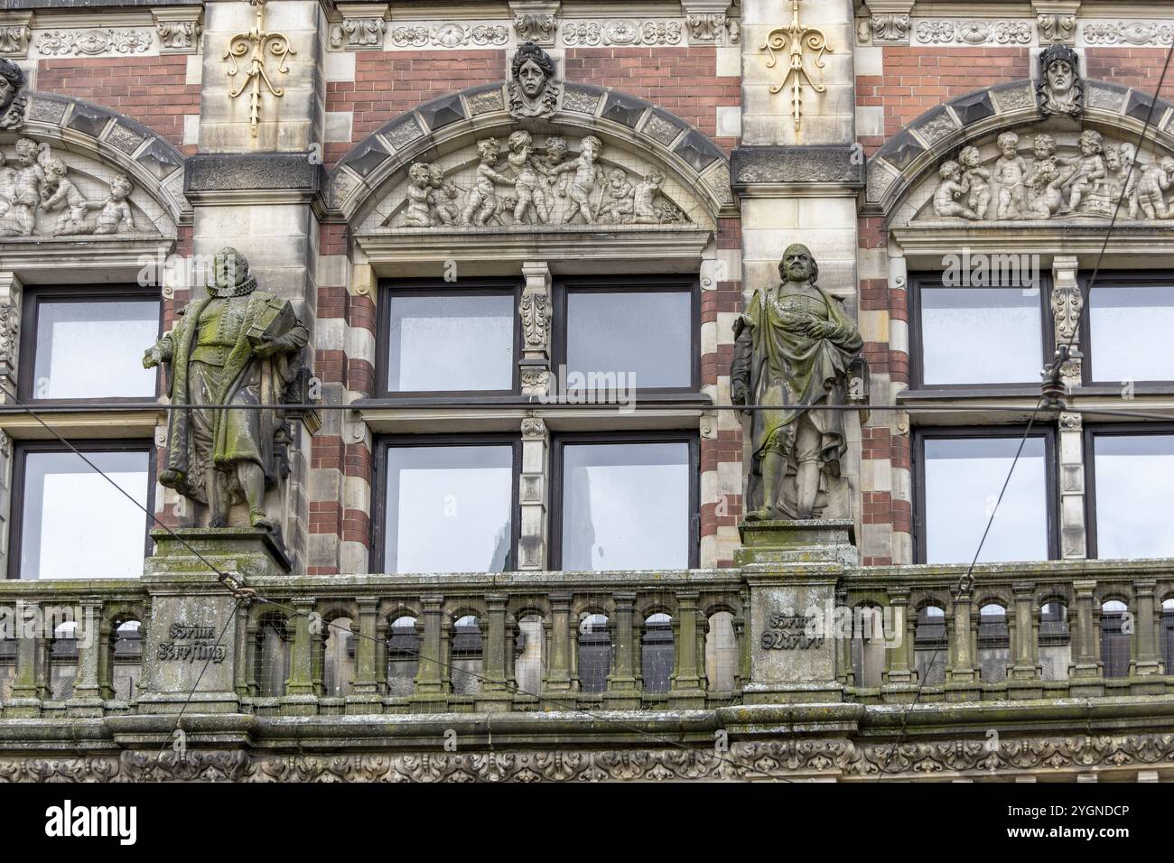 Bremen District Court building in historicist style with decorative ...