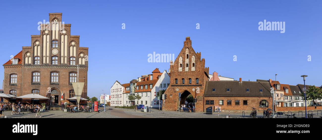 Panoramic photo of the historic water gate in brick Gothic style from ...