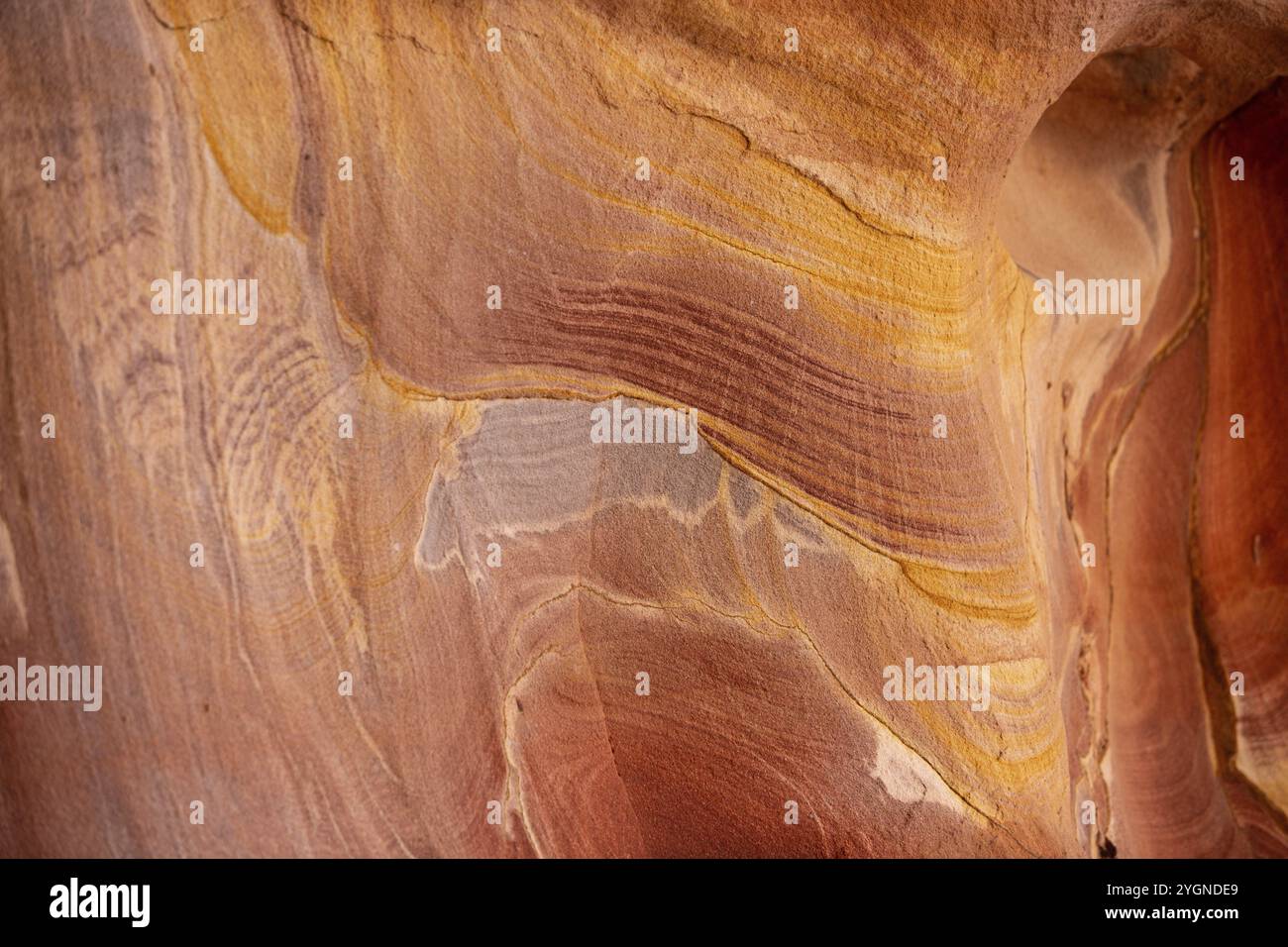 Multi-colored sandstone rock and mineral layers in ancient tombs of ...