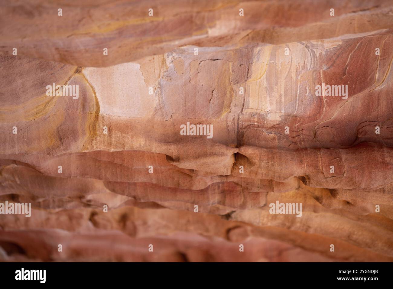 Multi-colored sandstone rock and mineral layers in ancient tombs of ...
