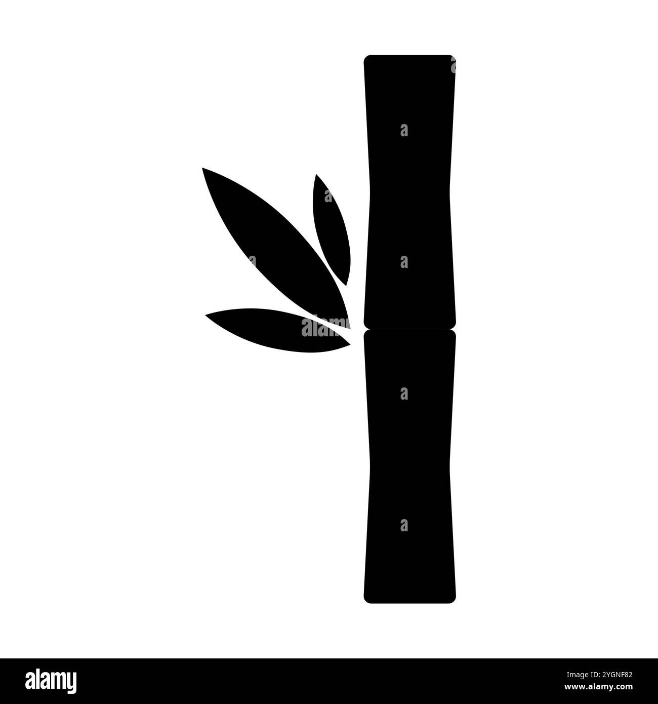 Bamboo leaf icon, nature tropical symbol design, web sign vector ...