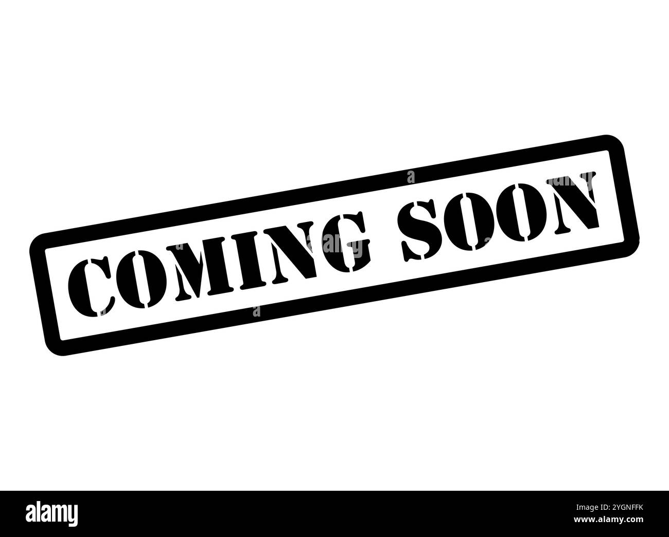 Coming soon stamp symbol, label sticker sign button, text banner vector ...