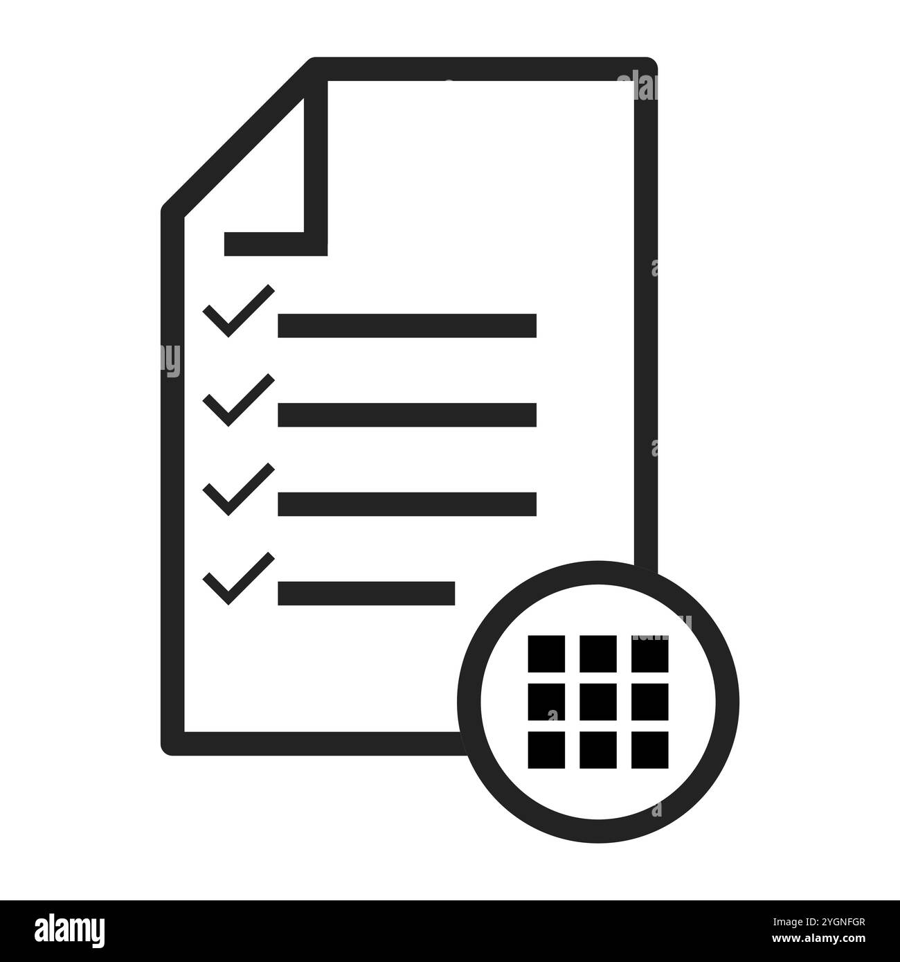 Verify checkmark Black and White Stock Photos & Images - Alamy