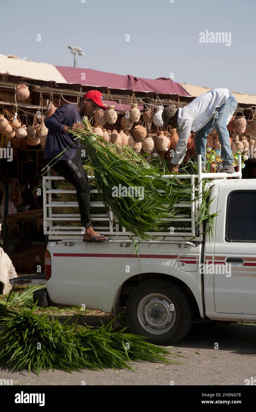 traditional clay pots hanging souq fanja al-hadith fanja oman middle ...
